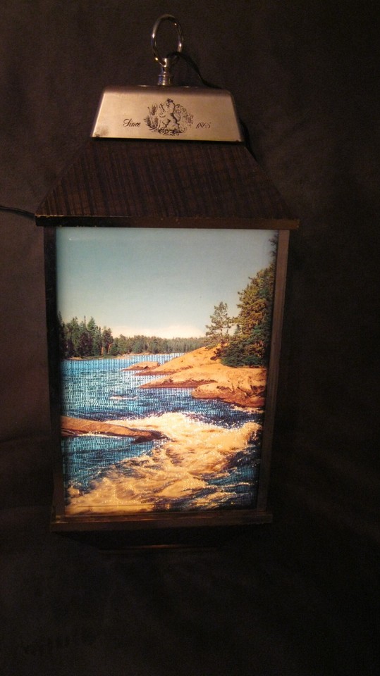 HAMM'S BEER VINTAGE ROTATING LIGHTED LANTERN SHAPED SIGN FOUR DIFFERENT ...