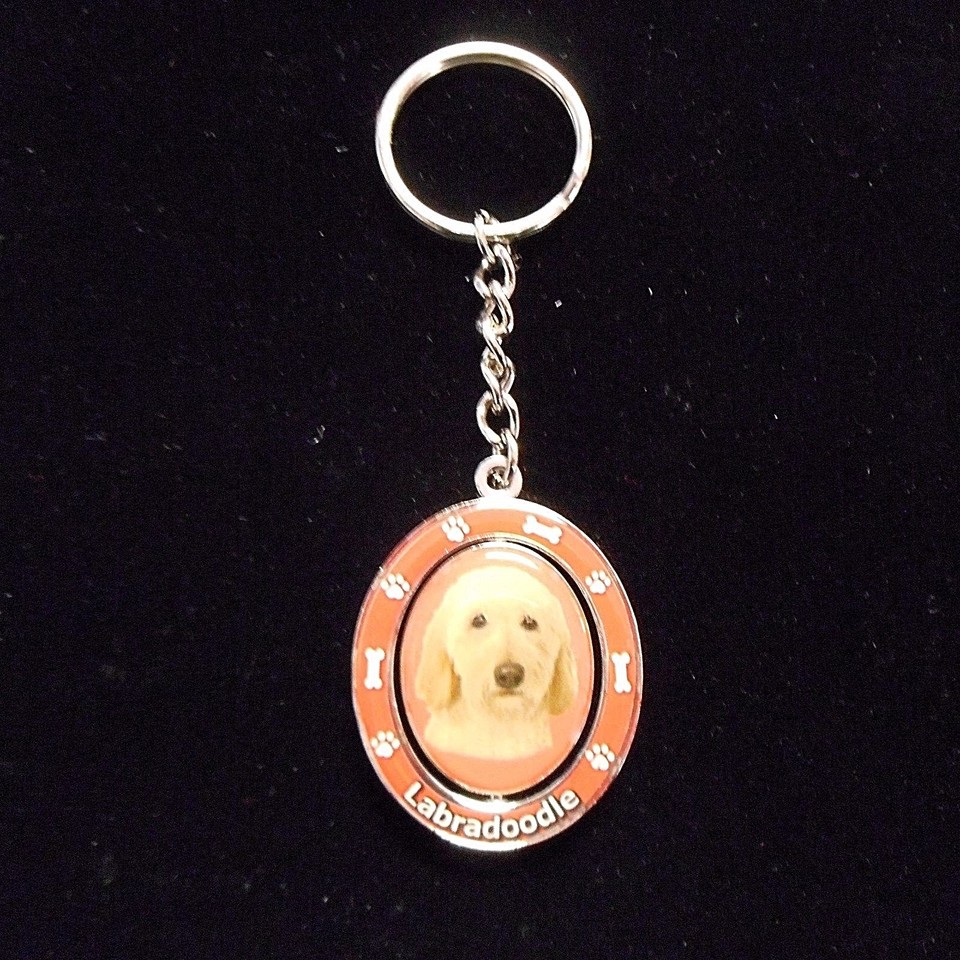 NEW Labradoodle, Cream Swivel Keychain | eBay