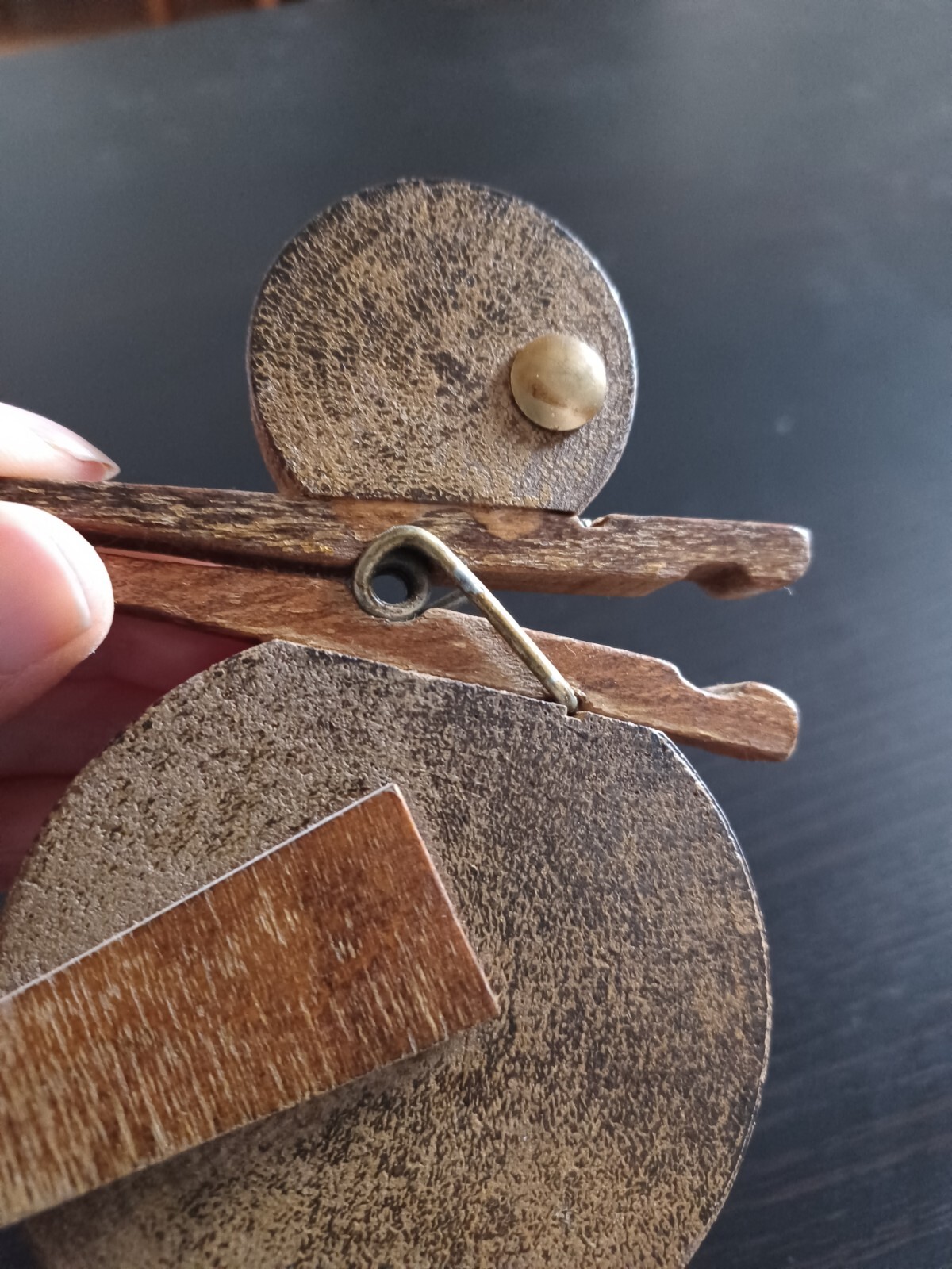 Wooden Duck Clothespin Beak Note Recipe Card Holder Vintage Bird Art | eBay