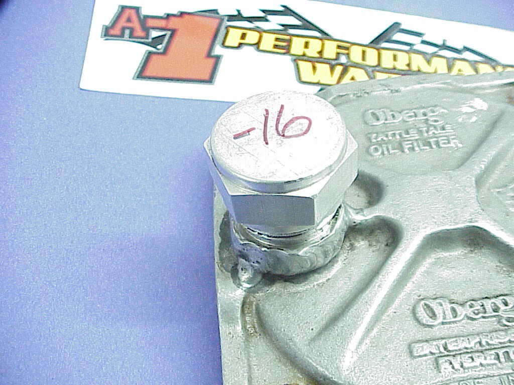 Oberg Tattletale Inline Oil Filter with -16 AN Male Fittings NHRA IHRA ...