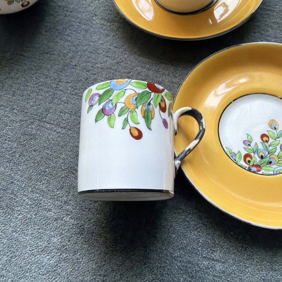 Vintage Crown Staffordshire China Coffee Service Set for 6 People / Art ...