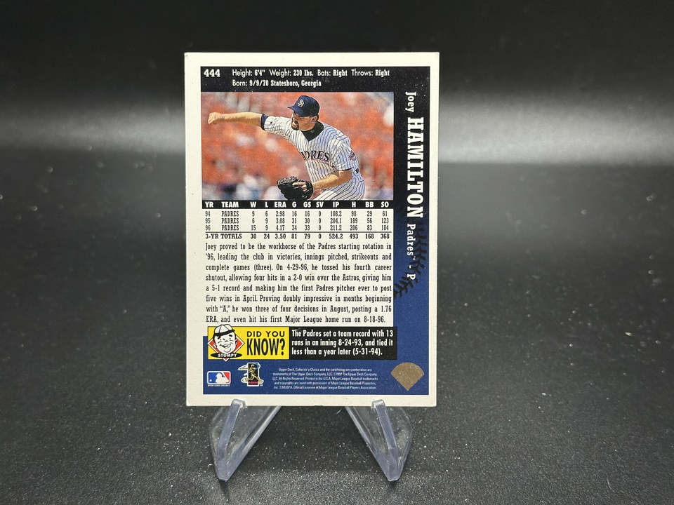Joey Hamilton - 1996 San Diego Padres - 444 1996 Upper Deck | eBay