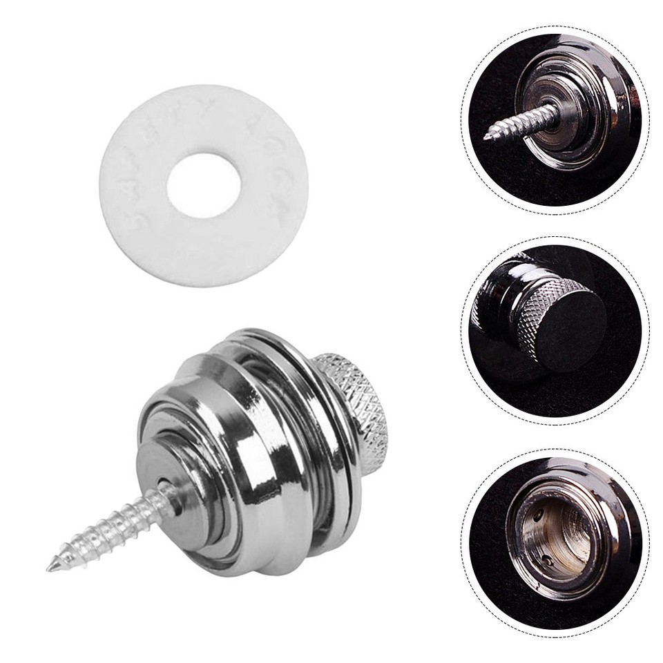 1 Set Guitar Strap Lock Nail Guitar Strap Lock Button Anti-slip Belt ...