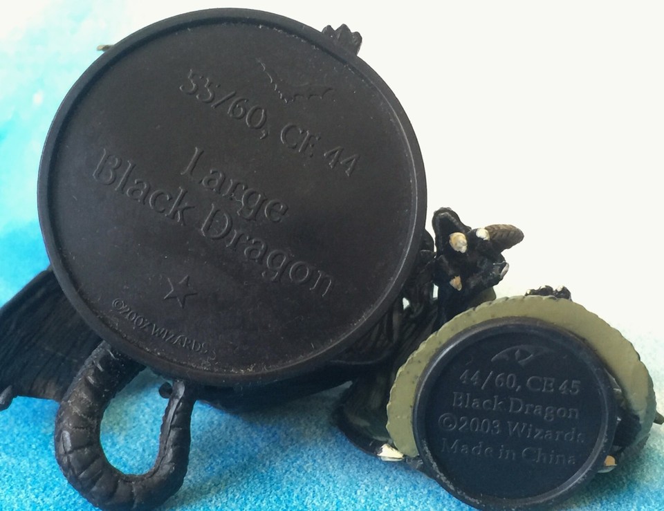 Black Dragon & Large Black Dragon Unhallowed Dungeons & Dragons ...