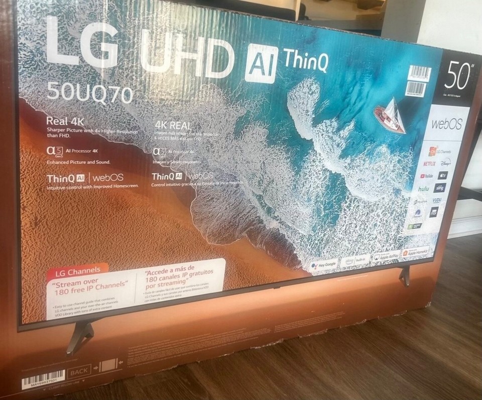 LG 50UP7000PUA 50" 4K LCD Smart TV - Black 195174011010| eBay