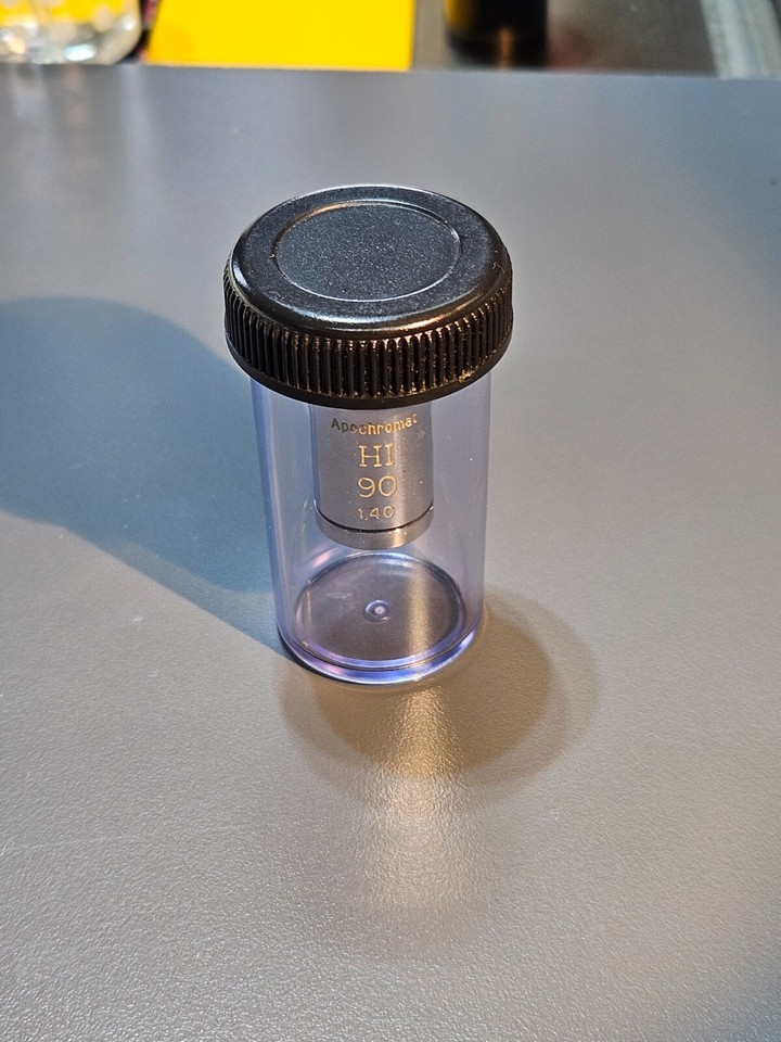 Carl Zeiss Jena Apochromatic Microscope Objective N.A. 1.40 90X Oil ...