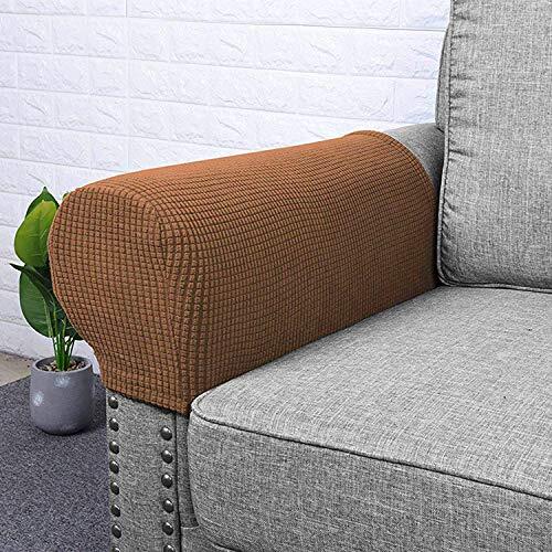 Anti-Slip Waterproof Stretch Fabric Armrest Covers Furniture Protector ...