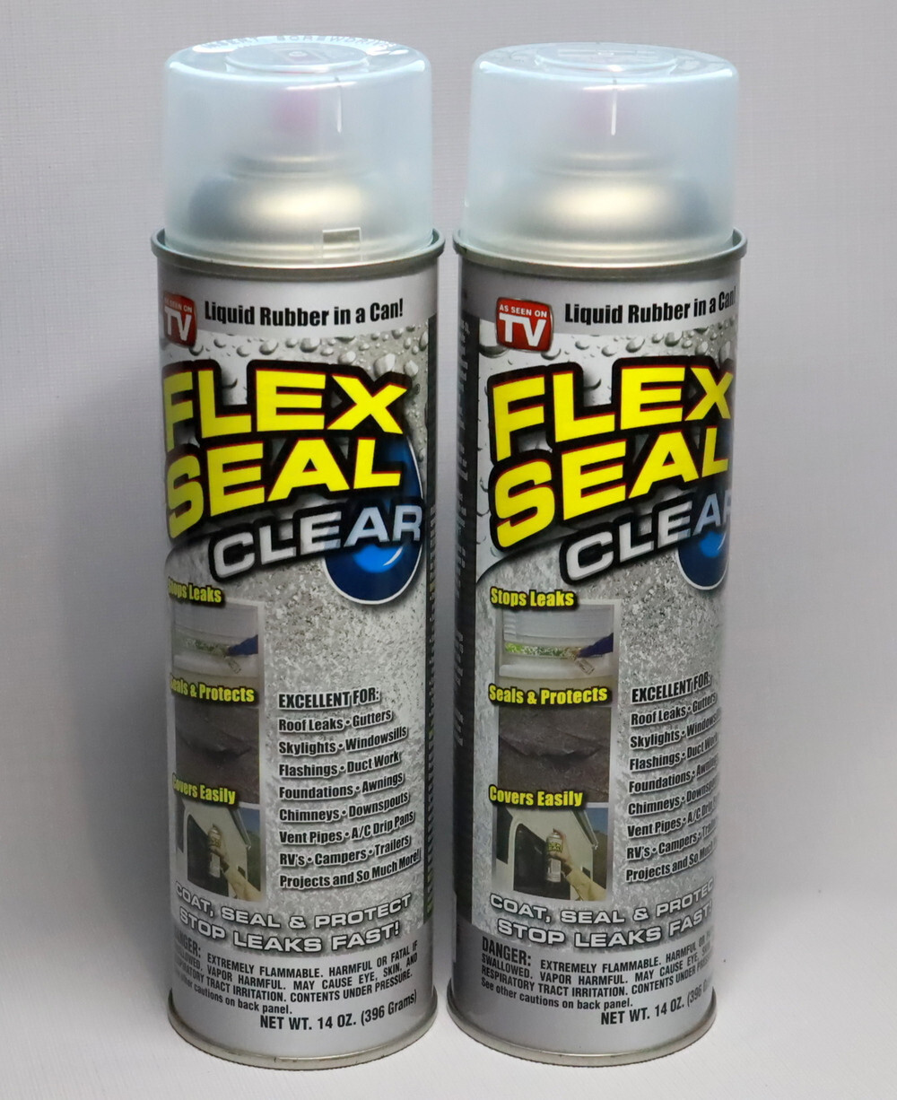 Flex Seal Liquid Rubber Sealant Coating 14 Oz. Spray Paint Clear Qty 2 ...