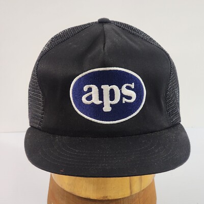 Black Baseball Hat/Trucker Cap aps Made in USA, One Size | eBay