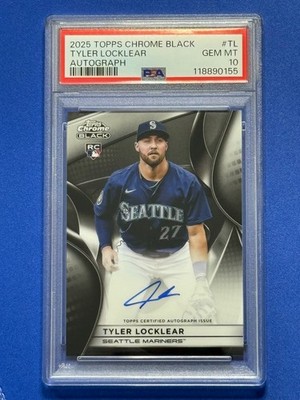 2025 Topps Chrome Black - Autographs Tyler Locklear #CBA-TL (AU, RC ...