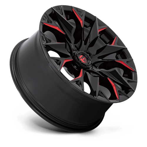 Fuel D823 Flame Gloss Black Milled With Candy Red 1-Piece Rim: 20x9 ...
