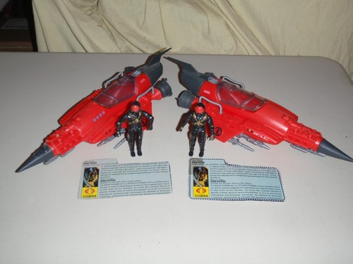 VINTAGE 1988 GI JOE STELLAR STILETTO STAR VIPER SHIP LOT OF 2 COMPLETE ...