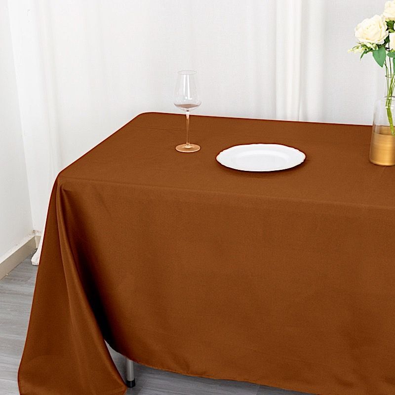 CINNAMON BROWN 72x120 RECTANGLE POLYESTER TABLECLOTH Wedding Catering ...