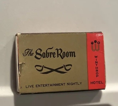 The Sabre Room Matchbox Winthrop Hotel Tacoma WA | eBay