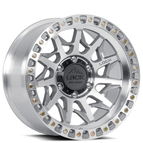 17x9"Lock Off-Road Wheels Lunatic Machined with Clear Coat Rims (4 pcs ...