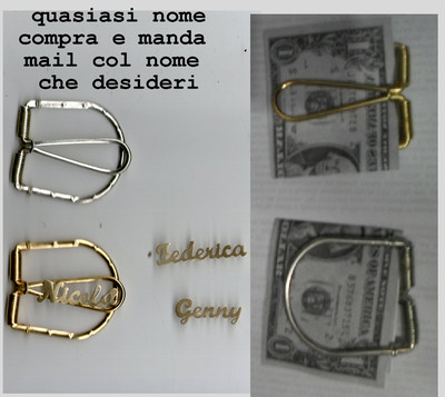 1 Billets Personnalisé Col Votre Nom Clip pour de Banque Money Crafted ...