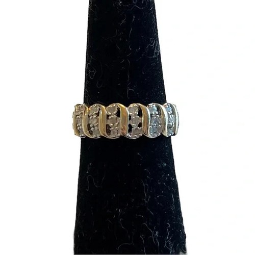 Victoria Townsend Rose-Cut Diamond "S" Ring in 18k Gold Over Sterling ...