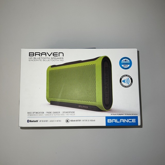 BRAVEN BALANCE Portable Wireless Bluetooth Speaker - Electric Lime for ...