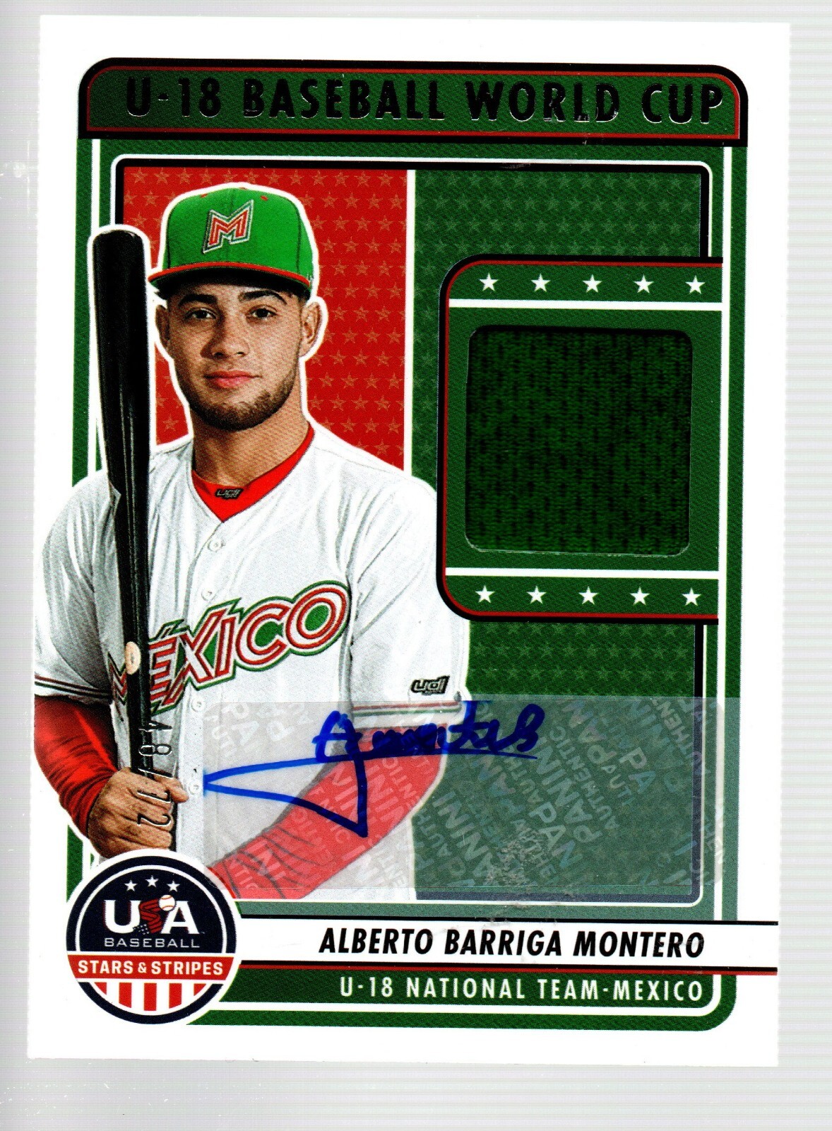 2023 USA Stars & Stripes U18 WC Mexico Auto #U18-ABM Alberto Barriga ...