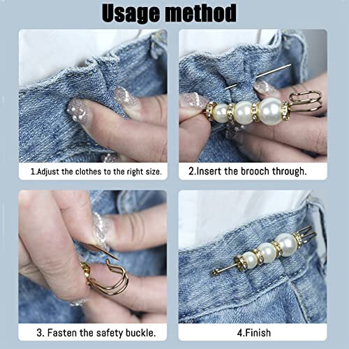Pearl Brooch Pins for Women Fashion, Crafts, Sweater Shawl Clip Double ...