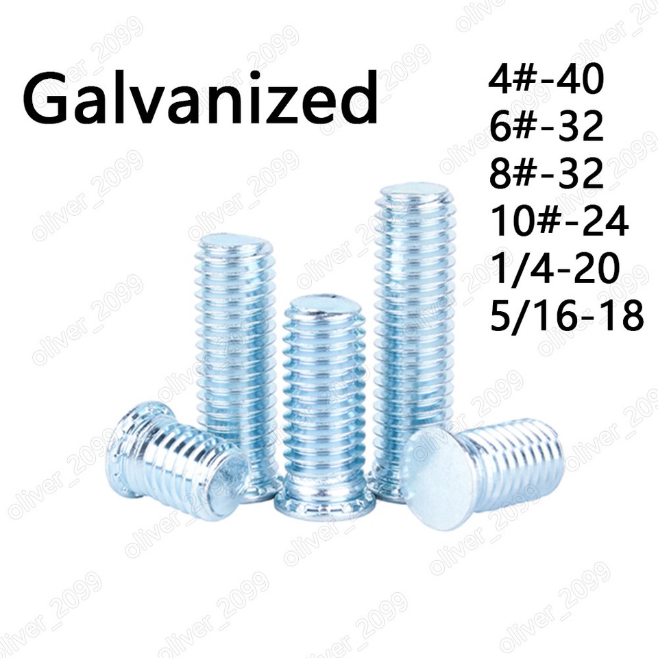 Galvanized Steel Flat Head Pressure Riveting Self Clinching Threaded ...