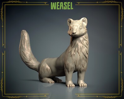 Weasel | Animal 3 | 3dIPStudios | D&D Roleplaying Miniature 32mm | eBay