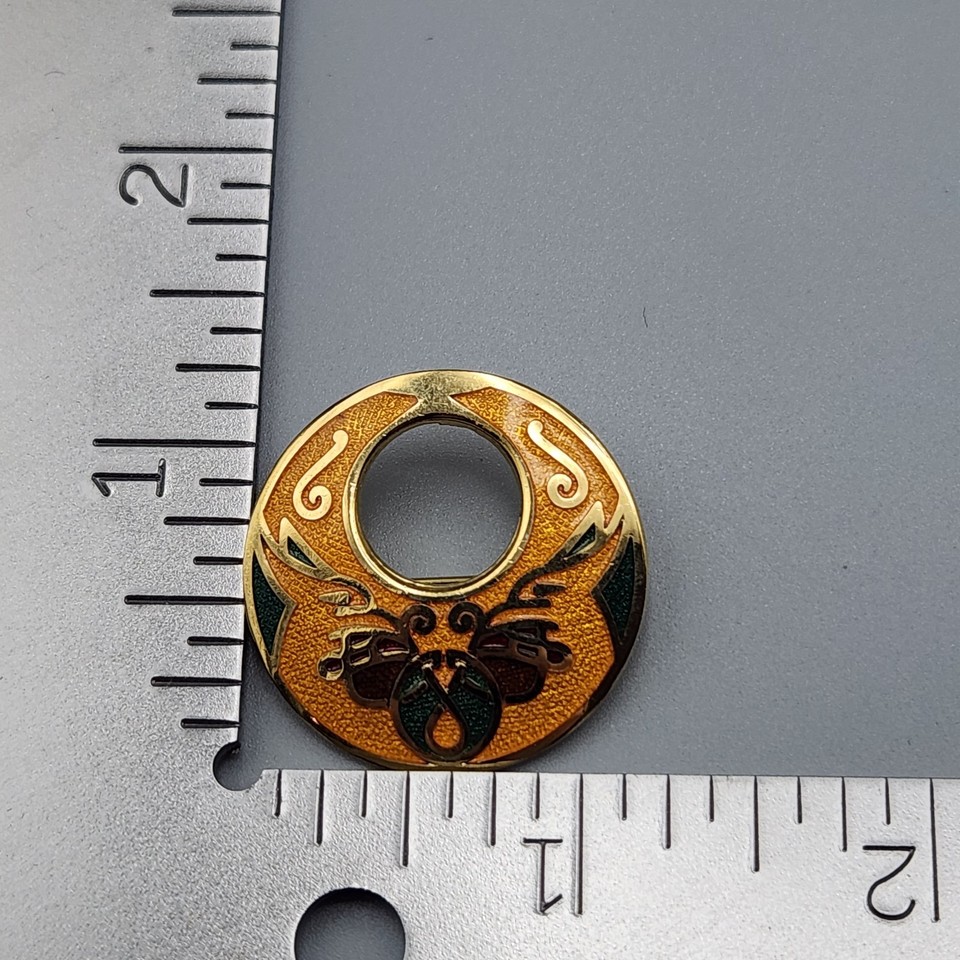 Vtg Griffin Celtic Knot Brooch Gryphon Kilt Pin Gold Guilloche Red ...