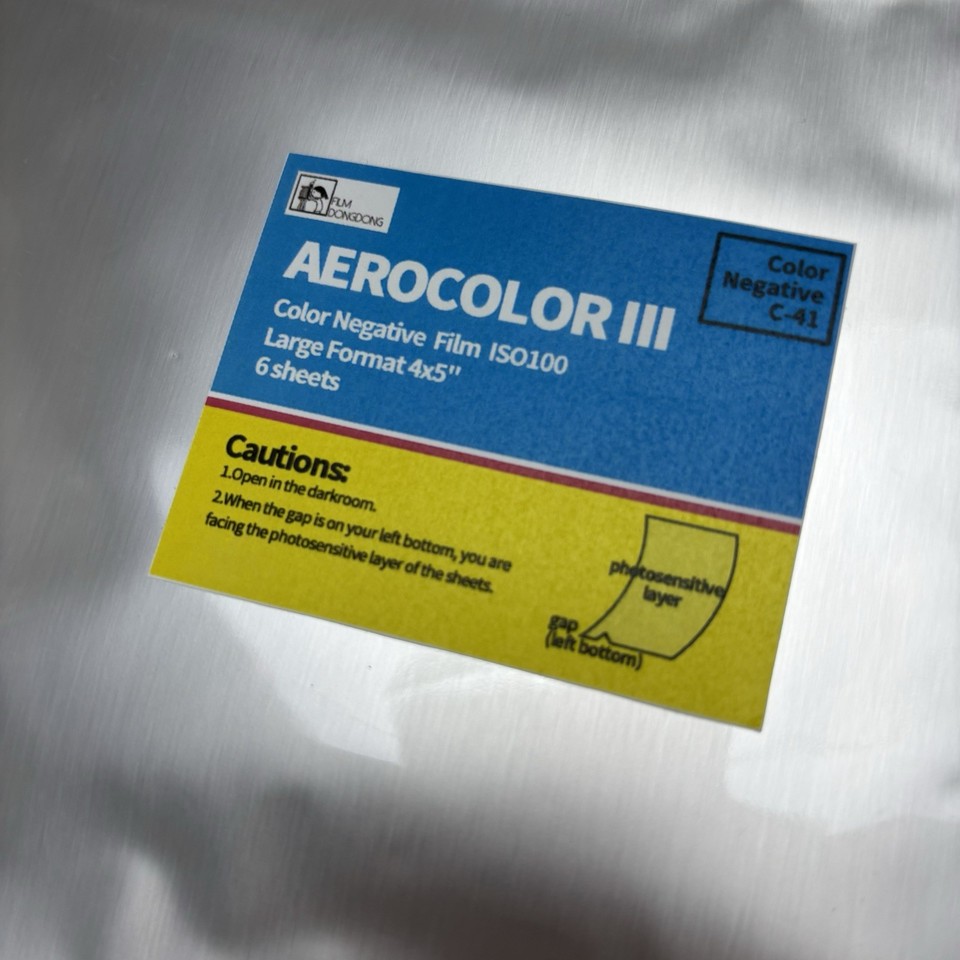 Kodak Aerocolor III 2444 large format 4''x5'' film sheet,ISO 100, 6 ...