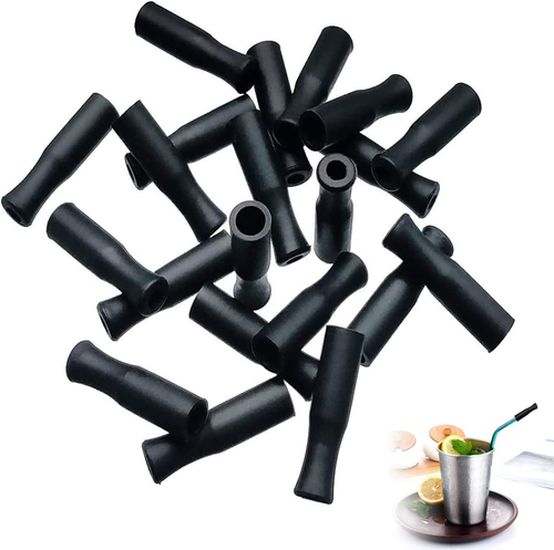 21Pcs Reusable Silicone Straw Tip Covers Fit for 6mm Wide Stainless ...