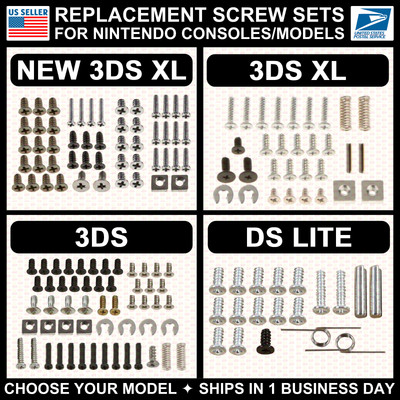Full Scew Set For Nintendo New/3DS/XL/LL/NDSL/DS Lite Housing Shell ...