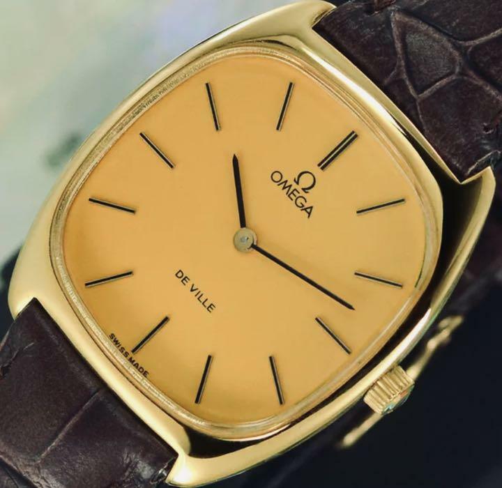OMEGA Vintage DE VILLE 1970s Overhauled Watch Stainless Yellow OMEGA ...