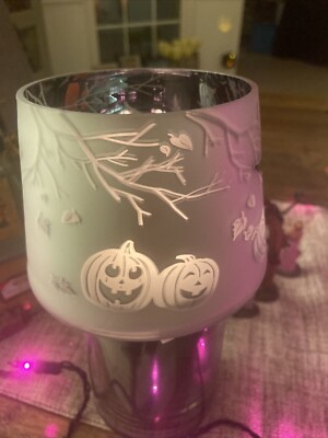 Yankee Candle SPOOKY FRIENDS OWL & PUMPKIN Shade Halloween Reflective ...