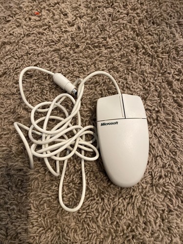 Vintage Microsoft 2 Button PS2 Mouse Port Compatible 2.1A PN X03-69945 ...