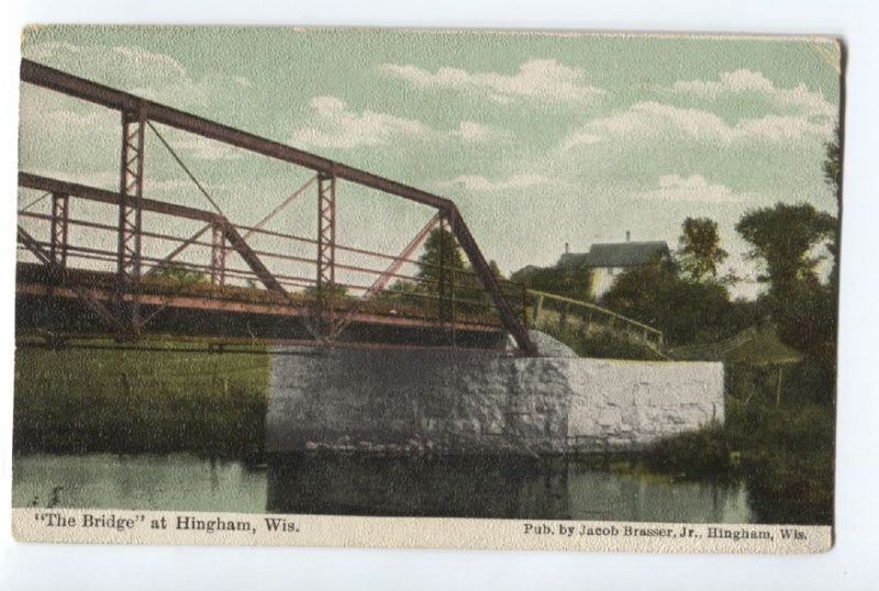 1910 era Bridge”at Hingham, Wisconsin postcard | eBay