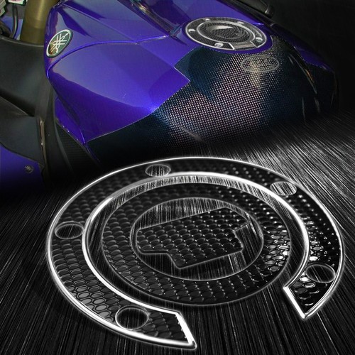 24PCs Perforated Black Tank Pad+Fuel Cap Cover for R1/R6 YZF/FZ/FJ ...