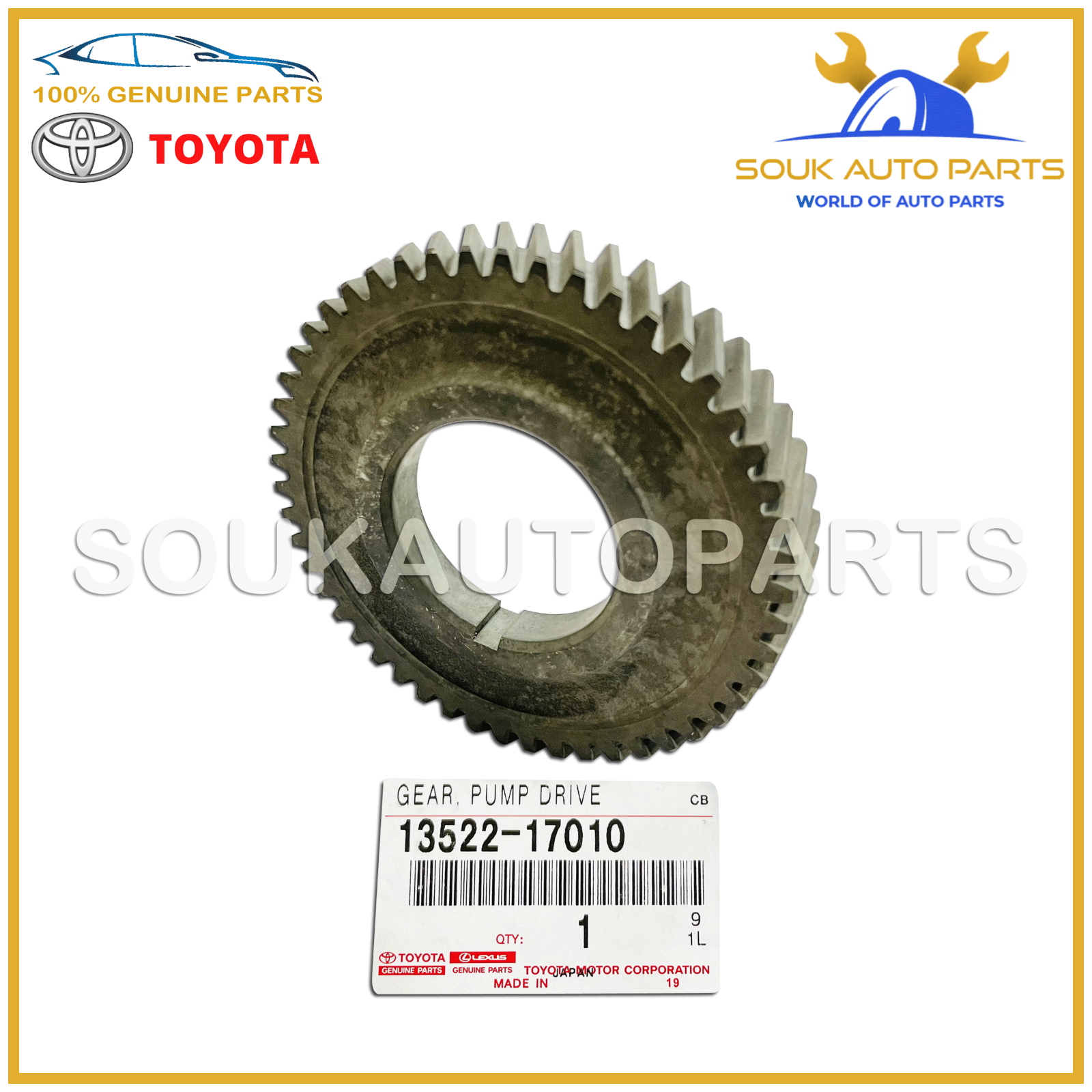 13522-17010 Genuine Toyota GEAR, PUMP DRIVE SHAFT 1352217010 OEM | eBay