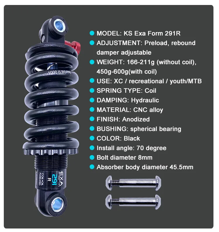 Rear Shock Absorber Adjustable Suspension Spring 125 150mm for Electric ...
