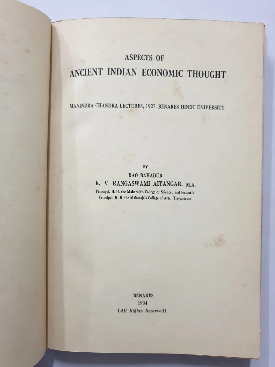 Ancient Indian Economics