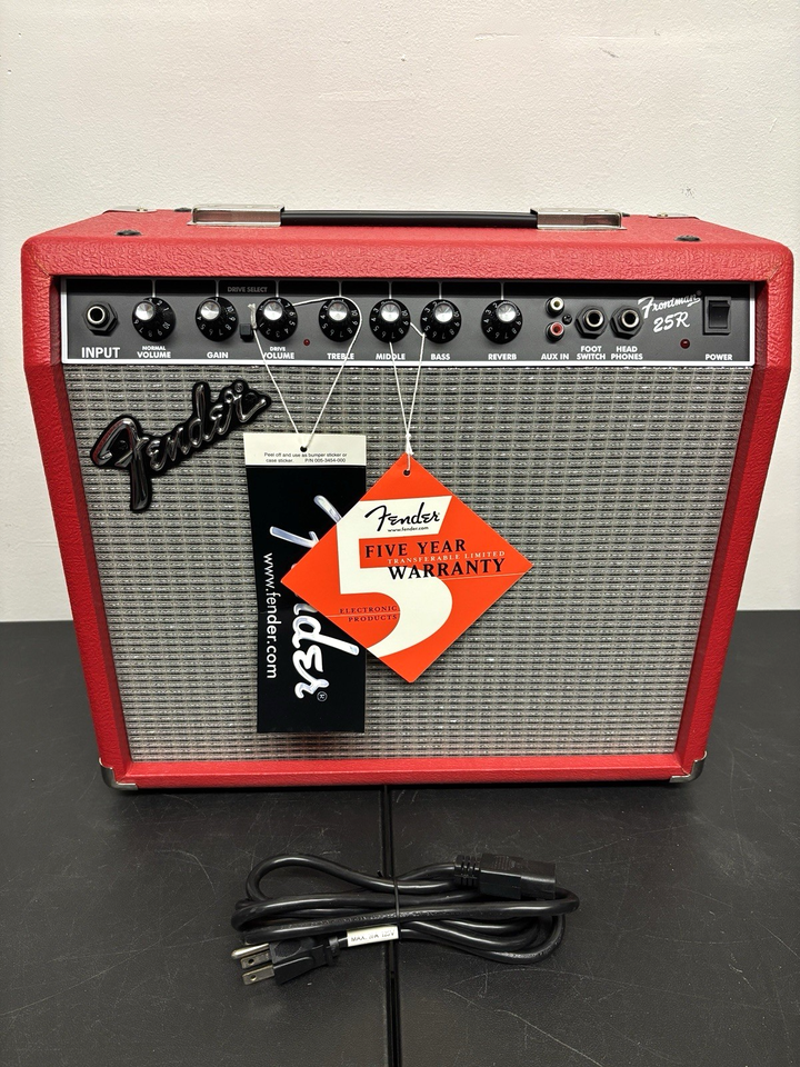 Fender Frontman 25R Guitar Amplifier TEXAS RED 1x10 Combo Amp 25 Watts ...