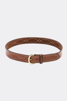 Bianchi B9 Reversible Fancy Stitched Belt, Fits 1.75 45mm Belt Loops ...