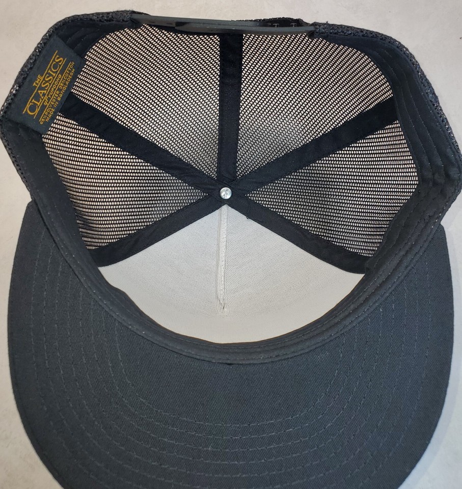 Colt Patch on Yupoong Trucker Hat YP Classic 6006 Snapback Black/Black | eBay