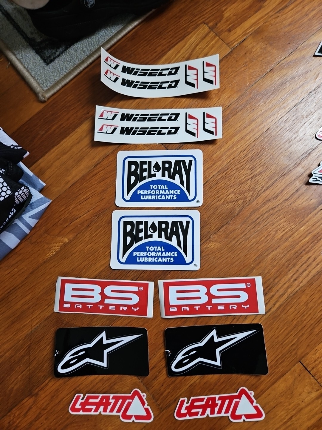 Leatt stickers BelRay Wiseco Alpinestars Racing stickers racer sticker ...