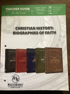 Master Books Christian History: Biographies Of Faith Teacher’s Guide ...