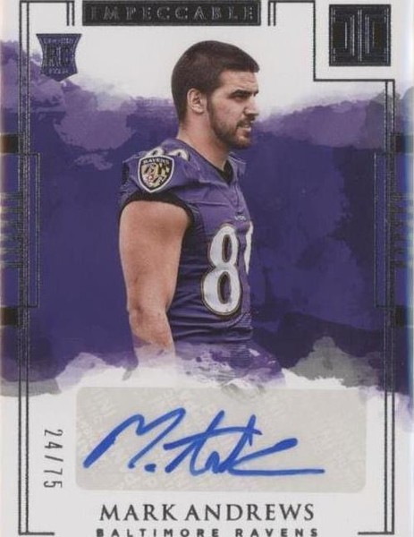 2018 Panini Impeccable - Rookie Autographs #163 Mark Andrews /75 (AU ...