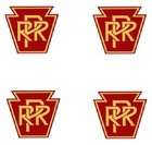 Pennsylvania Railroad PRR HO/O Gauge 1/2"H x 1/2"W PRR 4 Water Slide ...