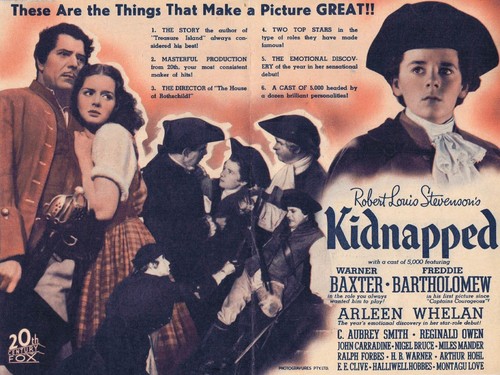 kIDNAPPED Original 1938 Movie Herald Freddie Bartholomew Warner Baxter Nurioopta | eBay