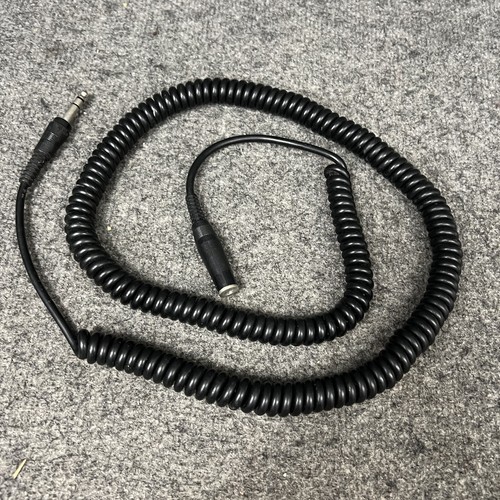 Vintage Headphones Extension Black Coiled Cable 1/4" / 6.35mm Male ...