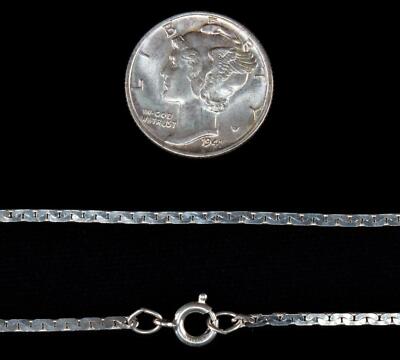 18" Boston Link .925 Sterling Rhodium Plated Chain 1.5mm Wide 3.8 Grams ...