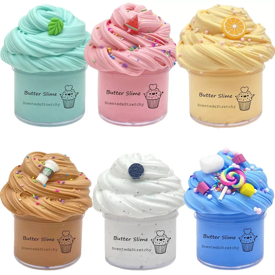 Butter Slime Kit 6 Pack Pre Made Sludge Party Favors with Oreo, Candy ...