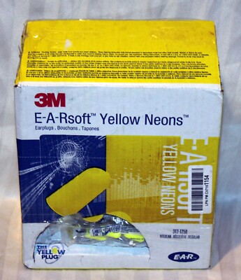 (35) Pair NEW 3M E-A-R Soft Yellow Neons Foam Ear Plugs NRR33 33dB 312 ...